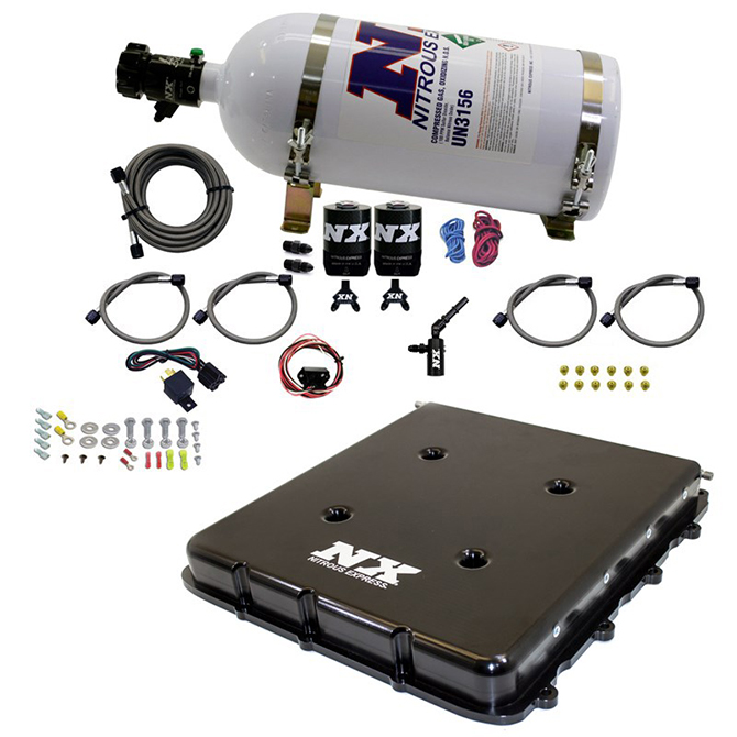 nitrous system with billet lt4 supercharger lid w/ 10lb bottle